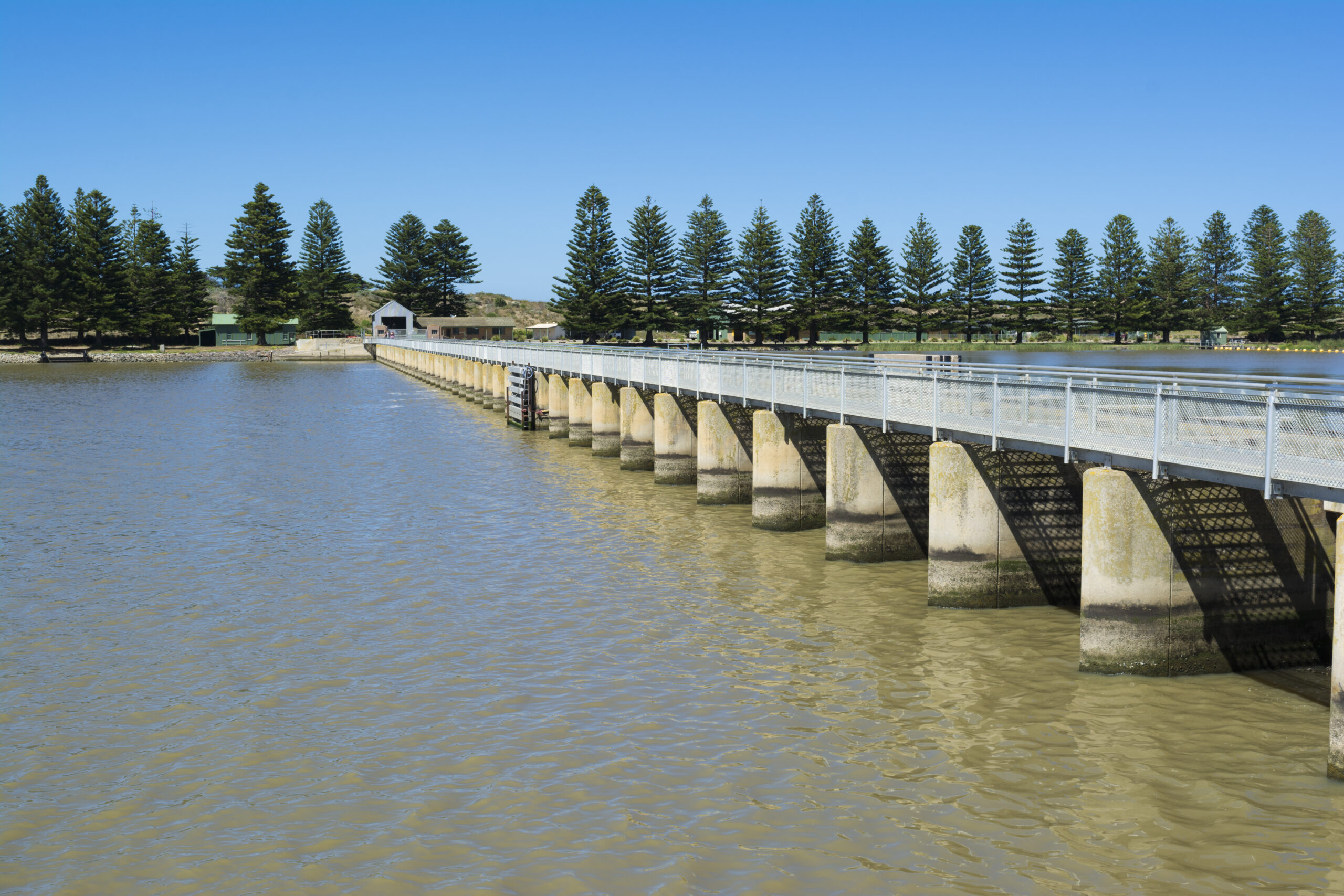 The,Barrage,And,Lock,At,Goolwa,,South,Australia,Looking,To - Australian ...